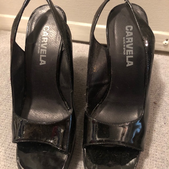 Carvela | Shoes | Carvela Black Patent Leather Platform Shoe Sz 6 ...